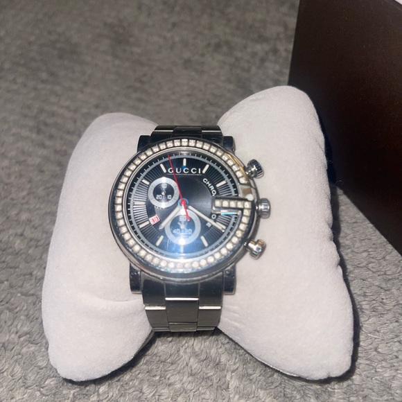 Gucci | Accessories | Authentic Gucci Watch Men Watch 1m Chrono Diamond ...